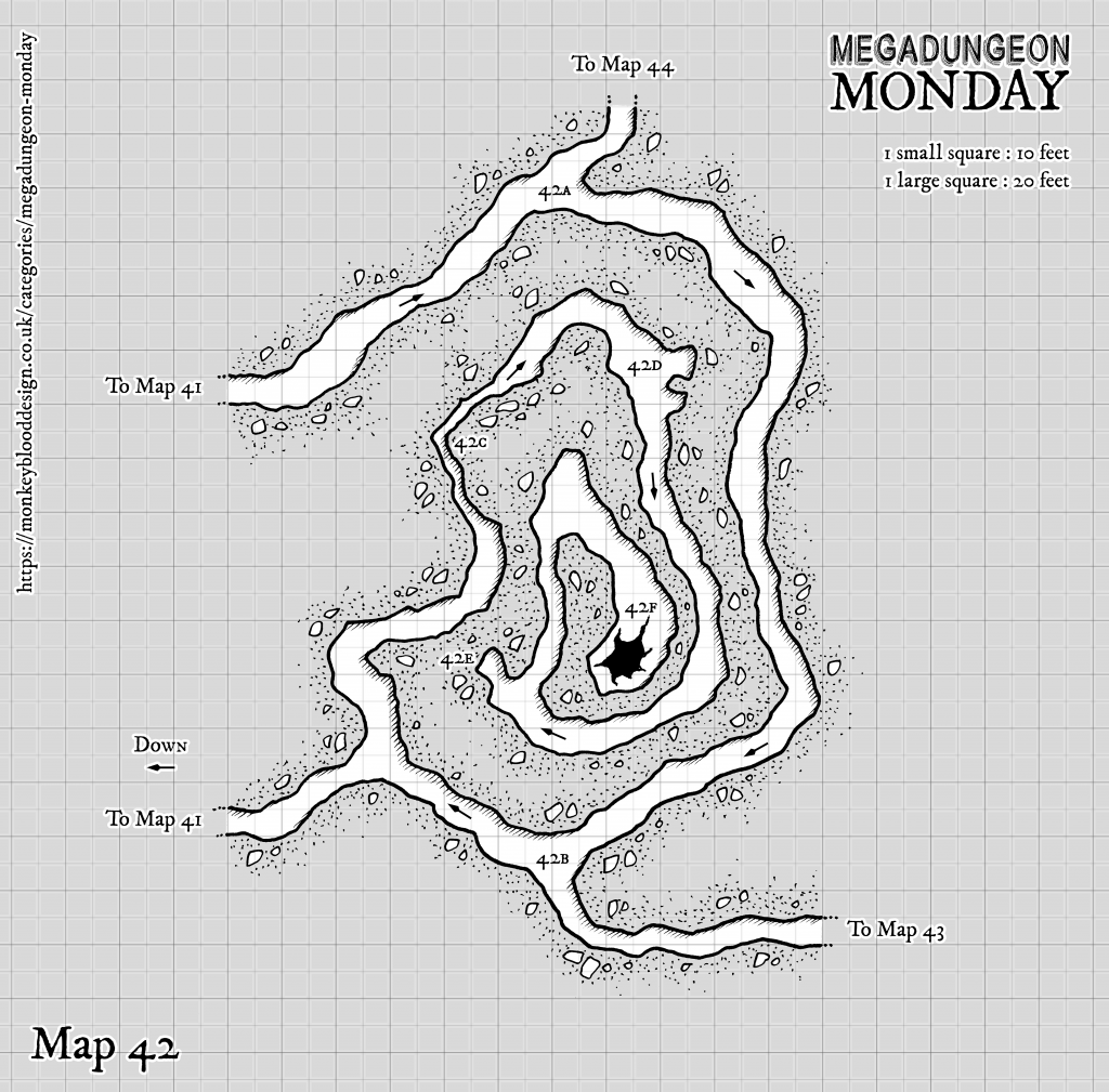MonkeyBlood Design & Publishing — Megadungeon Monday: Map 42 - The ...